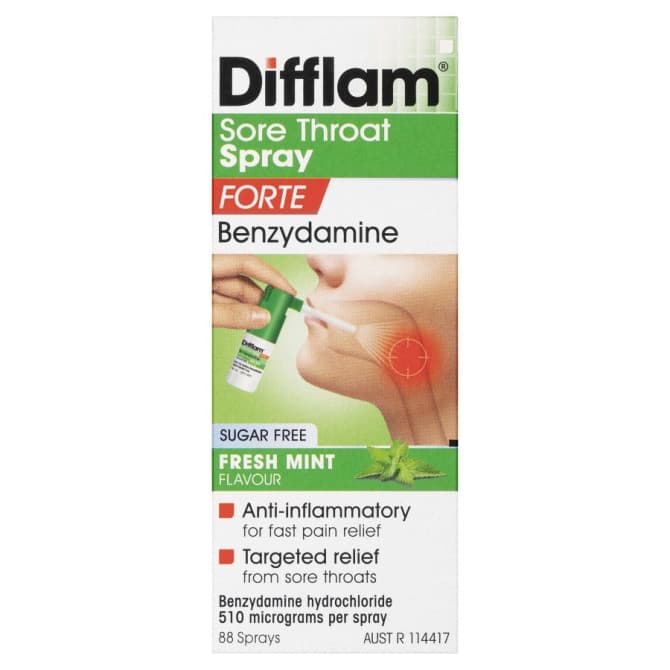 Buy Difflam Sore Throat Spray Forte 88 Sprays 15ml Online