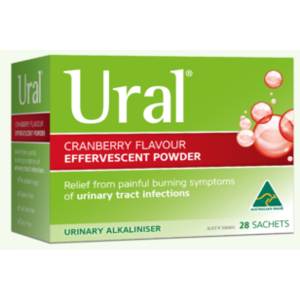 Buy Ural Effervescent Powder Cranberry 4g 28 Packs Online | Chempro ...