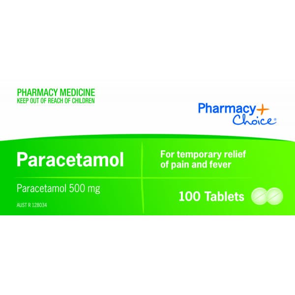 Buy Pharmacy Choice Paracetamol 100 Tablets S3 Online