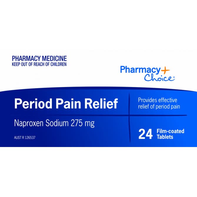 Buy Pharmacy Choice Period Pain Relief 24 Tablets Online | Chempro Chemists