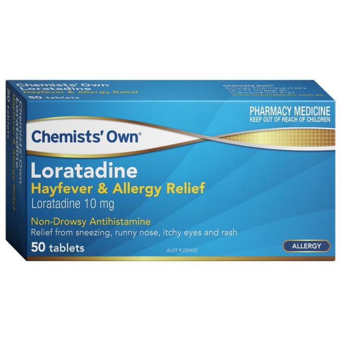 Buy Chemists Own Loratadine Hayfever and Allergy Relief 10mg 50 Tablets ...