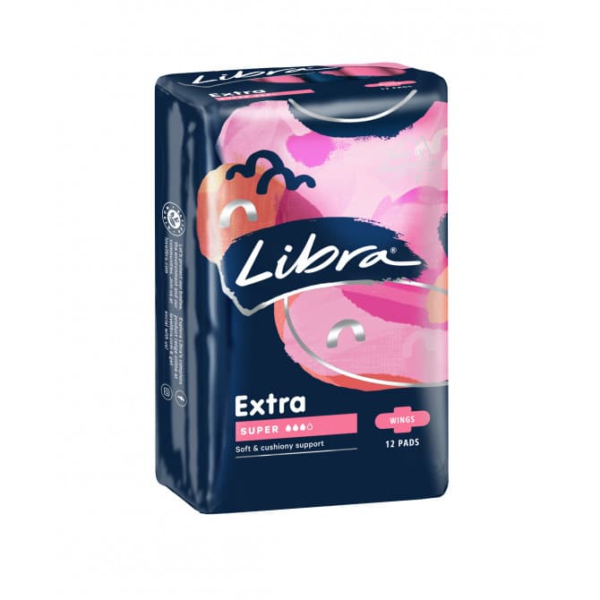 Buy Libra Extra Pads Super With Wings 12 Pack Online | Chempro Chemists