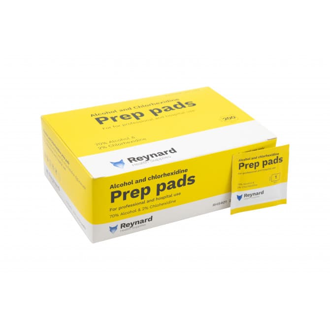 Buy Reynard Medium Alcohol and Chlorhexidine Prep Pads 200 Pack Online ...
