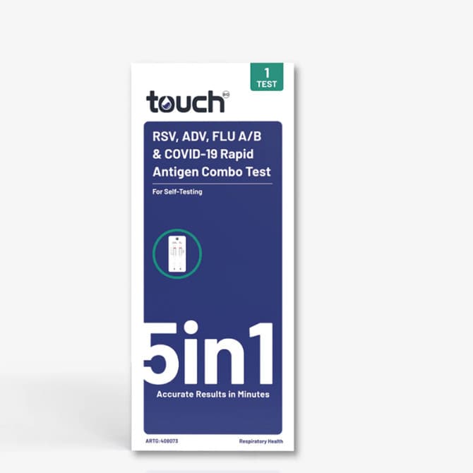 Buy TouchBio 5in1 RSV, ADV, Flu A/B and Covid-19 RAT 1 Pack Online