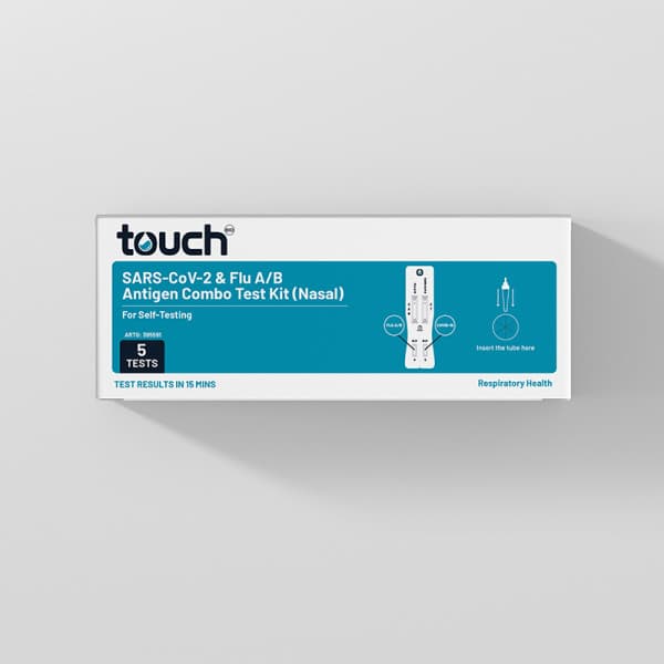 Buy TouchBio COVID 19 and Flu A B Rapid Antigen Combo Test 5 Test Kits ...