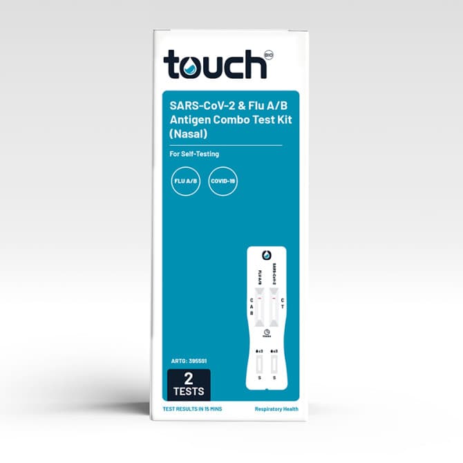 Buy TouchBio COVID 19 and Flu A B Rapid Antigen Combo Test 2 Test Kits ...