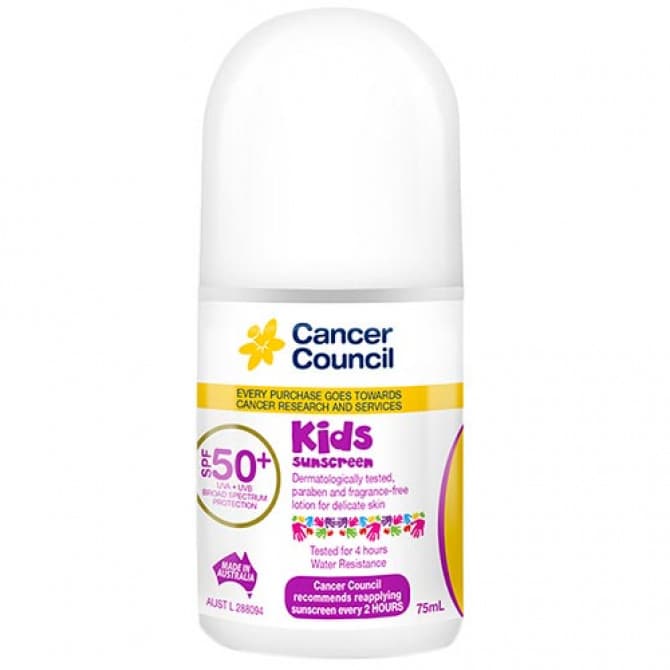 Buy Cancer Council Kids Sunscreen SPF50+ Roll On 75ml Online | Chempro ...