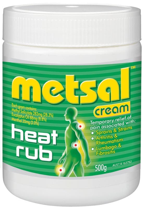 Buy Metsal Cream Heat Rub 500g Online | Chempro Chemists