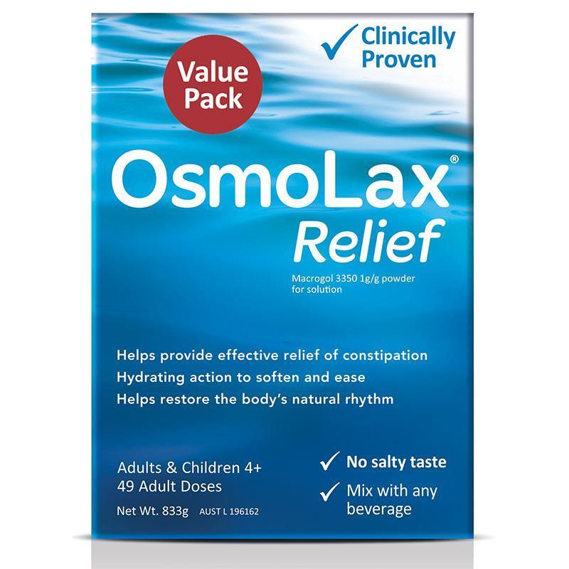 Buy OsmoLax Relief Macrogol Osmotic Laxative Powder 49 Doses 833g Online