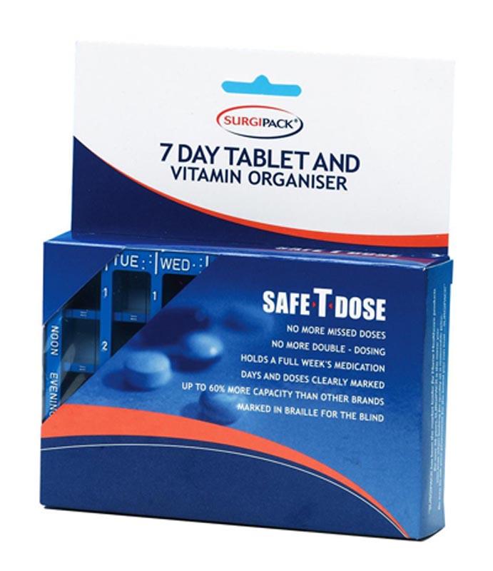 Buy Surgipack Safe T Dose 7 Day Tablet & Vitamin Organiser Online ...