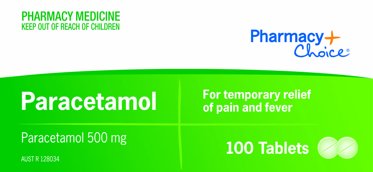 Buy Pharmacy Choice Paracetamol 100 Tablets S3 Online